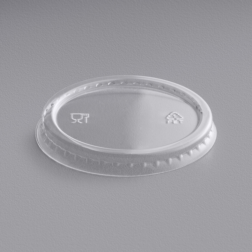 Choice 2 oz. Round PET Take-Out Lid - 1,000/Case