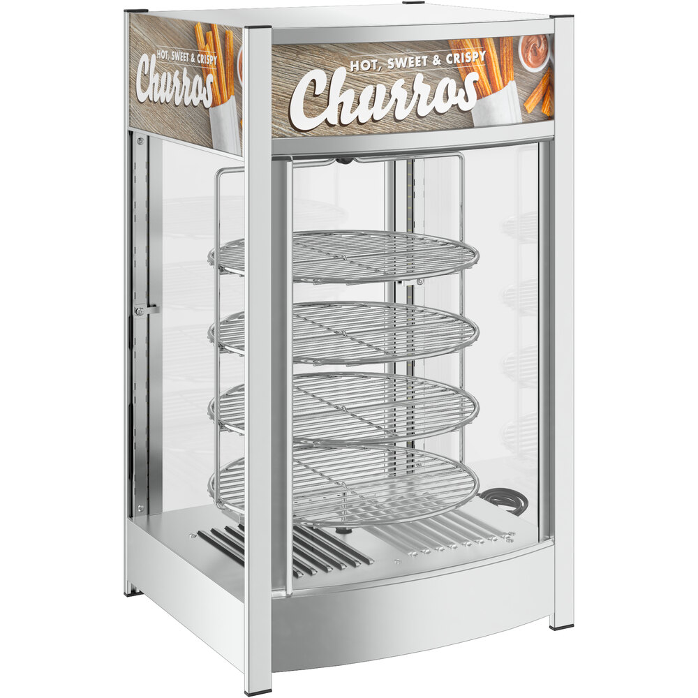 ServIt 12" Churro Self-Service Countertop Display Warmer with 4-Shelf ...