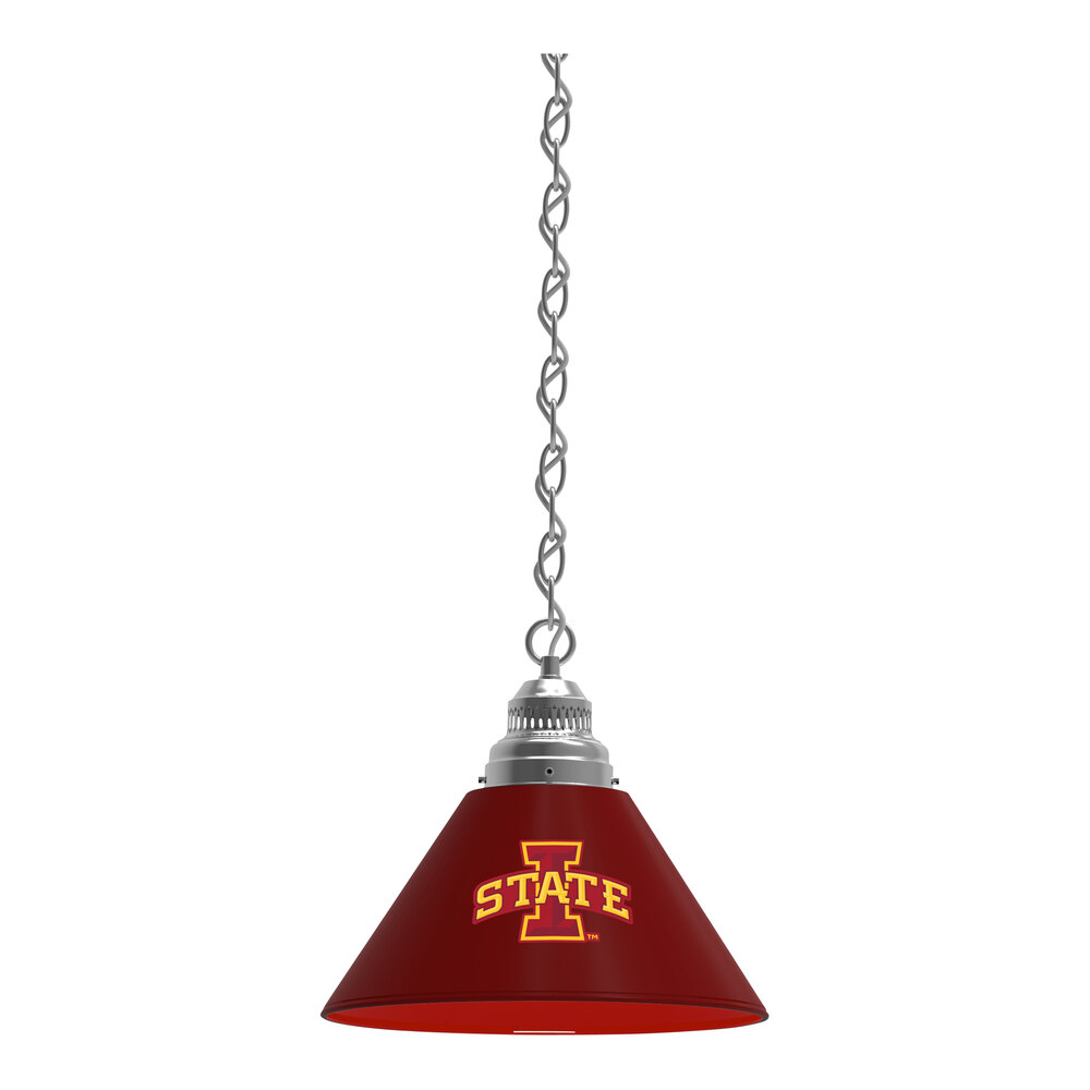 Holland Bar Stool Iowa State University Logo Pendant Light with Chrome ...