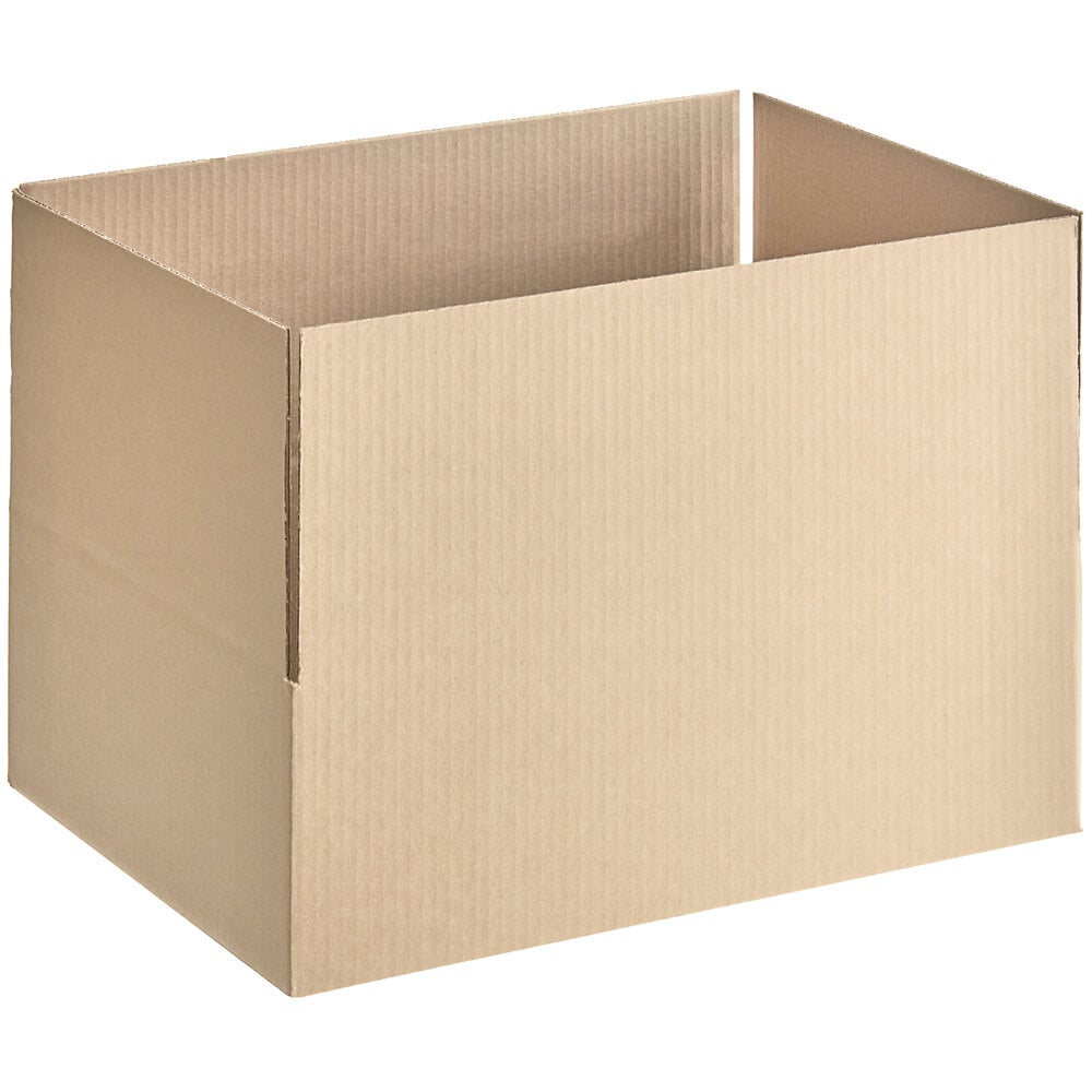 Lavex 20" x 12" x 4" Kraft Corrugated RSC Shipping Box - 25/Case