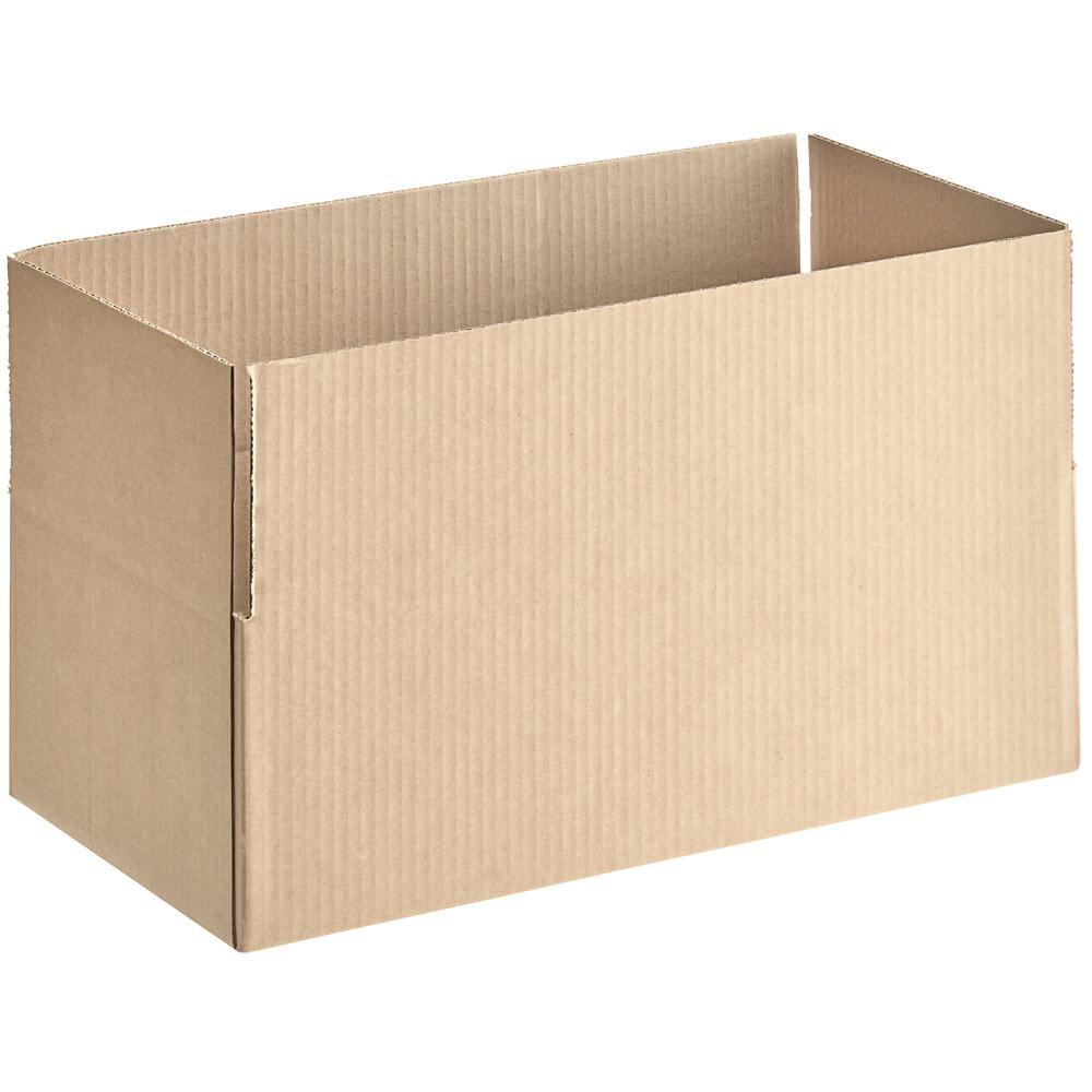 Lavex 20" x 8" x 6" Kraft Corrugated RSC Shipping Box - 25/Case