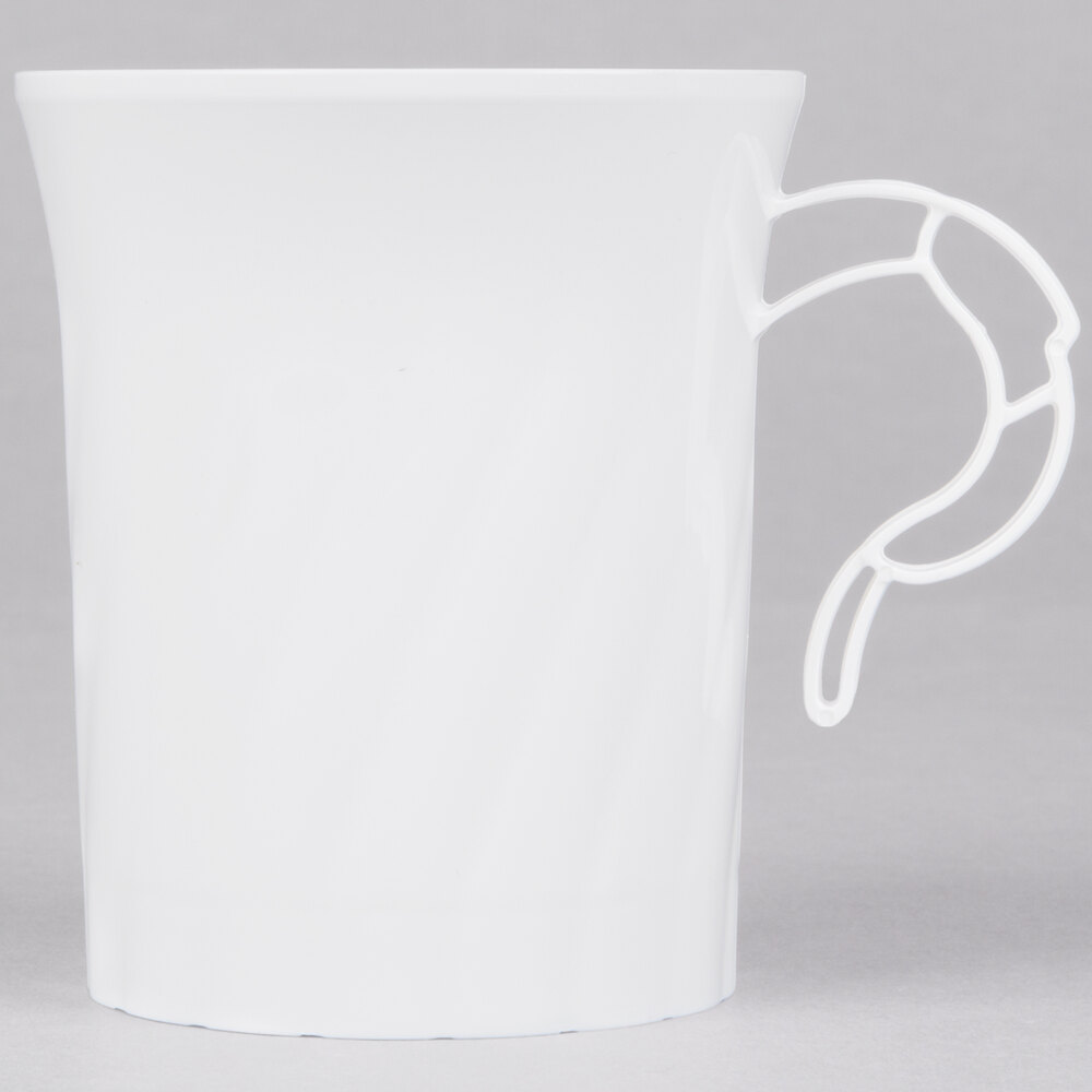 WNA Comet CWM8192W Classicware 8 oz. White Plastic Coffee Cup - 8/Pack