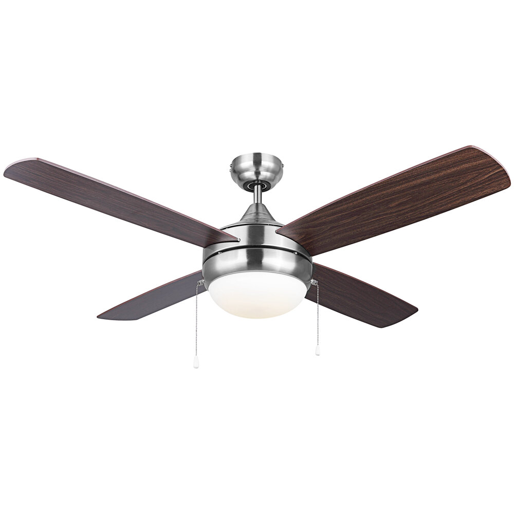 Canarm Lawson 48" Brushed Nickel / Walnut and Silver Oak Ceiling Fan ...