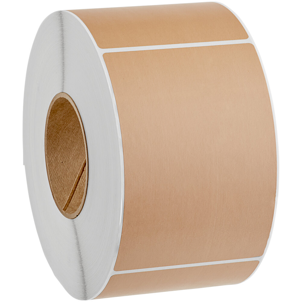 Lavex 4" x 6" Brown Thermal Transfer Permanent Label Roll - 4/Case