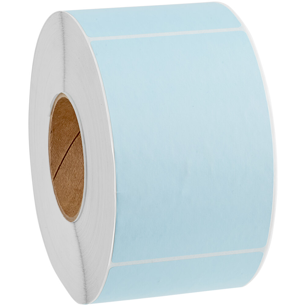 Lavex 4" x 6" Blue Thermal Transfer Permanent Label Roll - 4/Case