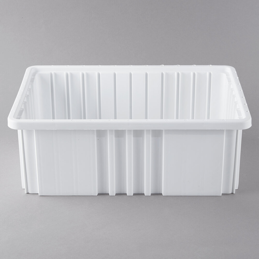 Metro MTB92060W 17" x 11" x 6" White Divider Tote Box