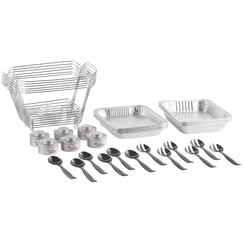 Choice 36 Piece 1/2 Size Disposable Serving / Chafer Dish Kit with (6 ...
