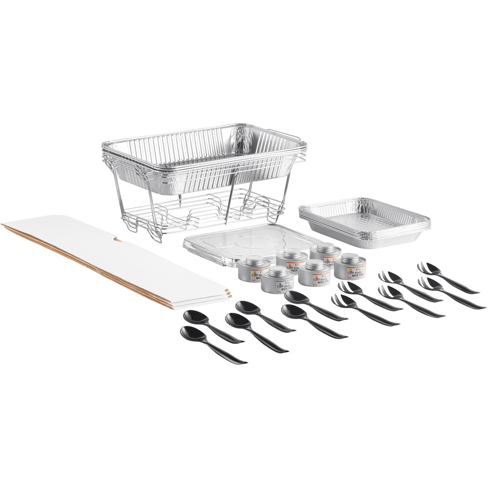 Choice 39 Piece Full Size Disposable Serving / Chafer Dish Kit with (3 ...