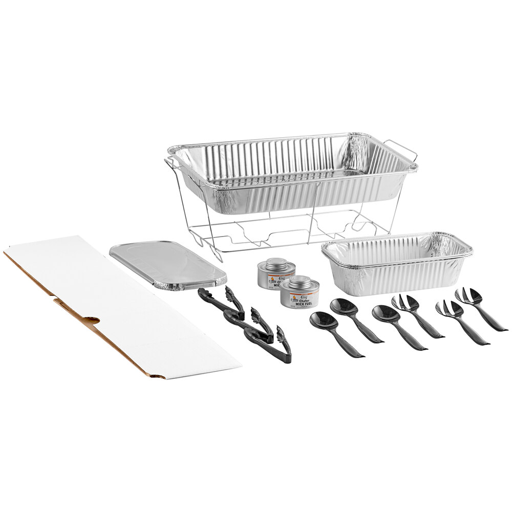Choice 20 Piece Full Size Disposable Serving / Chafer Dish Kit with a ...