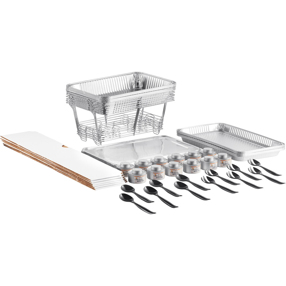 Choice 54 Piece Full Size Disposable Serving / Chafer Dish Kit with (6 ...