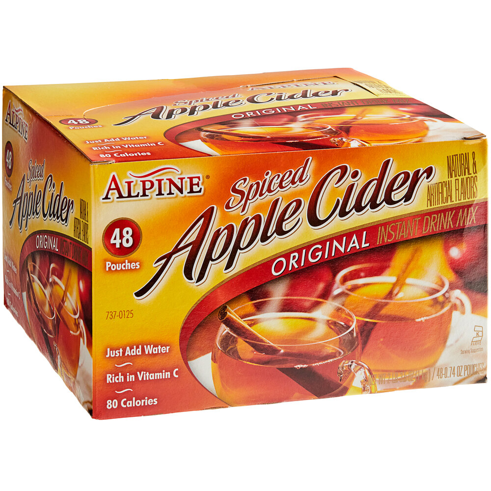 Alpine Spiced Apple Cider Instant Drink Mix 0.74 oz. Portion Pack - 288 ...