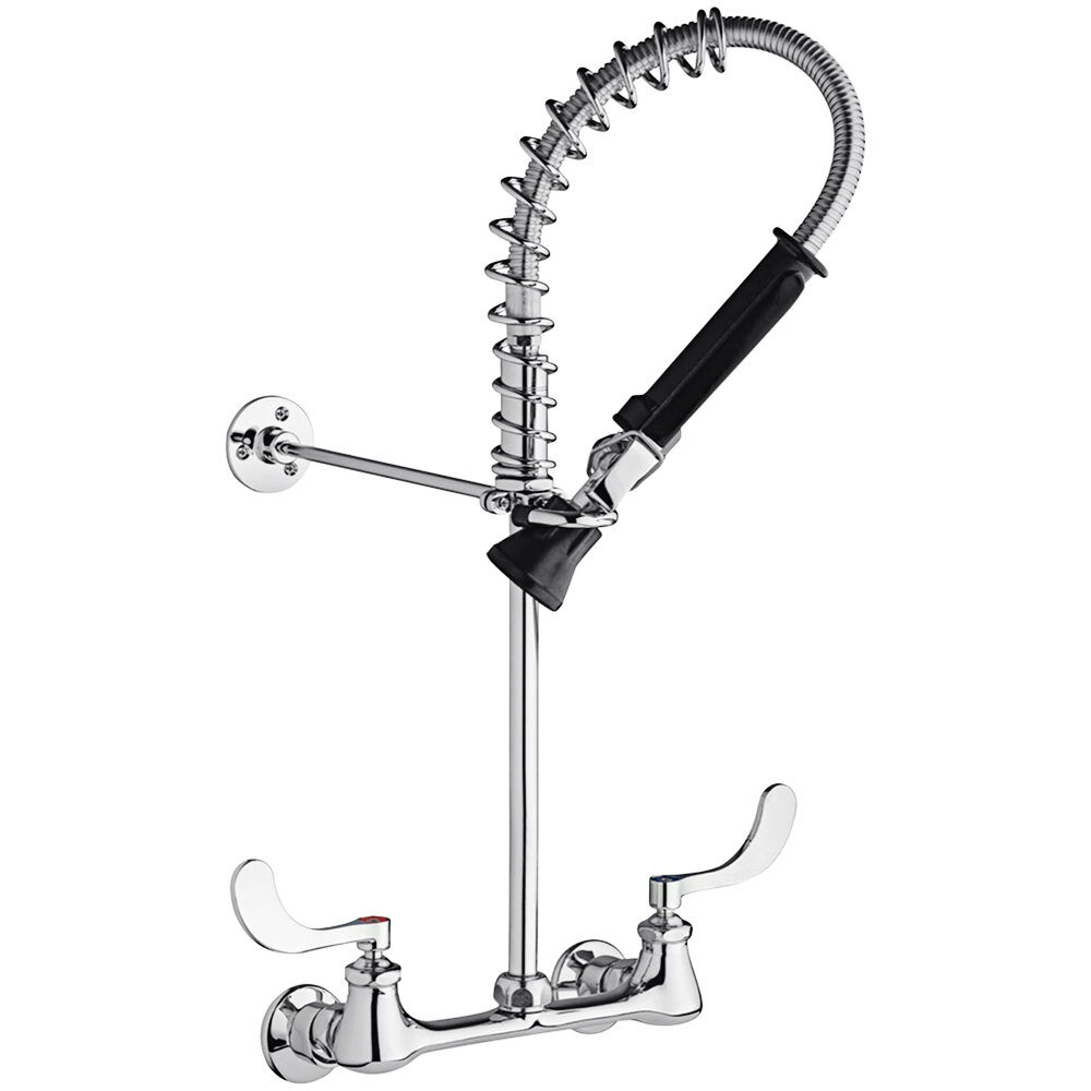 Chicago Faucets 523-317ABCP Mini Pre-Rinse Wall-Mounted Faucet with 4 ...