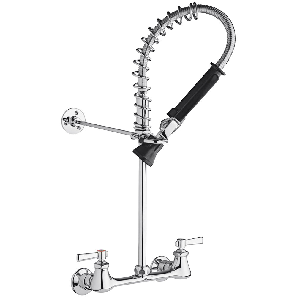 Chicago Faucets 523-369ABCP Mini Pre-Rinse Wall-Mounted Faucet with 2 3 ...