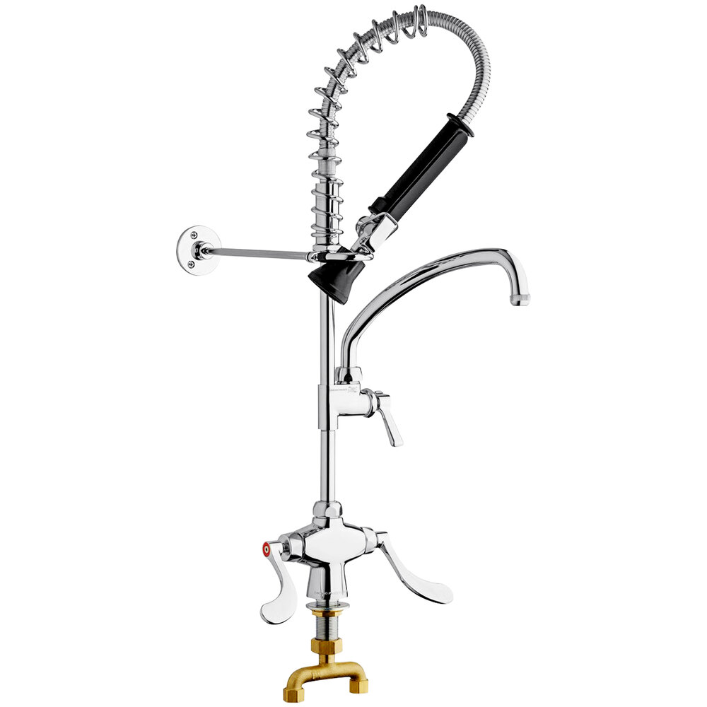 Chicago Faucets 924-613-317ABCP Mini Pre-Rinse Single-Hole Mount Faucet ...