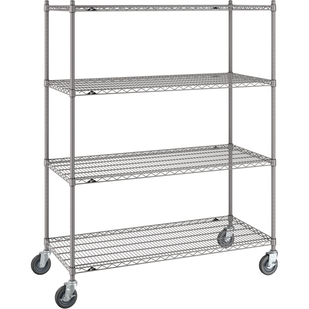 Metro Super Erecta 24" x 54" x 69" Gray Mobile Shelving Unit Kit