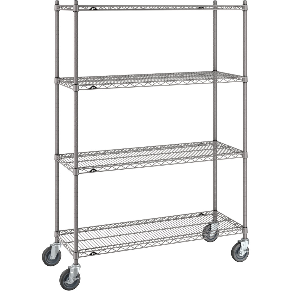 Metro Super Erecta 18" x 48" x 69" Gray Mobile Shelving Unit Kit