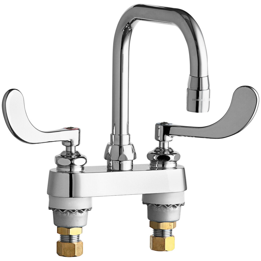 Chicago Faucets 526-E3-317ABCP Deck-Mounted Faucet with 4" Fixed ...