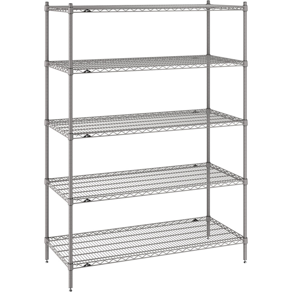 Metro Super Erecta 24" x 54" x 74" Gray Stationary Shelving Unit Kit