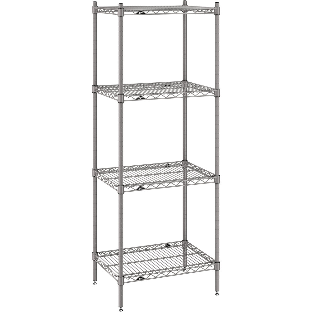 Metro Super Erecta 18" x 24" x 63" Gray Stationary Shelving Unit Kit