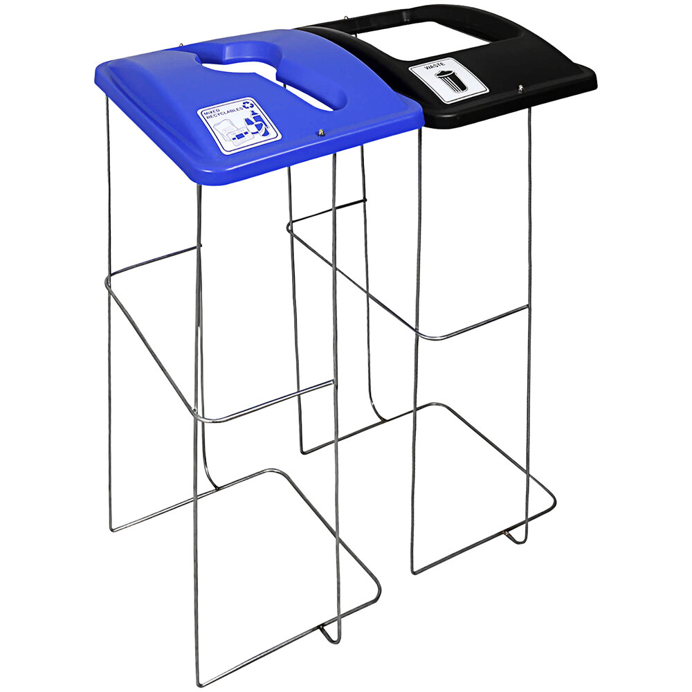 Busch Systems 104140 32 Gallon Wire Two Stream Mixed Recyclables ...