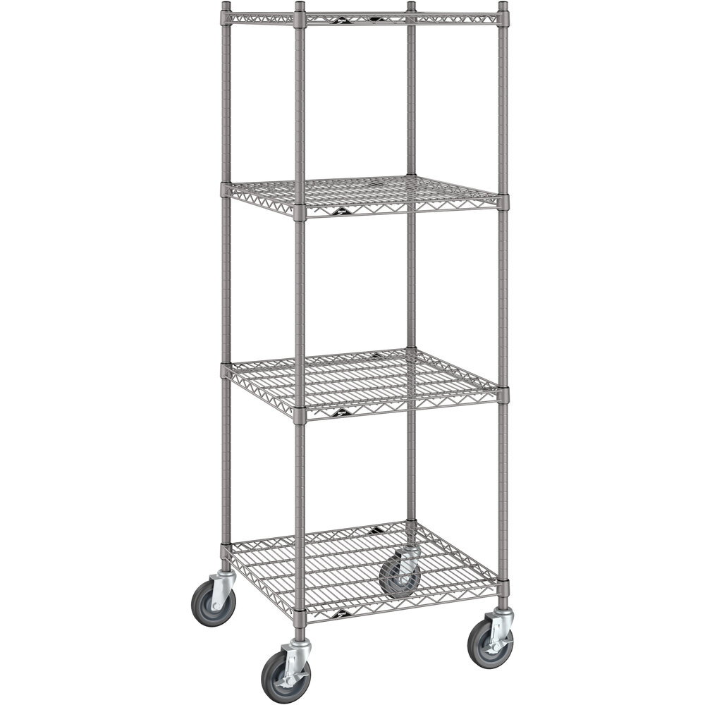 Metro Super Erecta 24" x 24" x 69" Gray Mobile Shelving Unit Kit