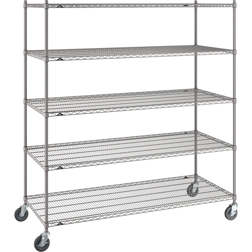 Metro Super Erecta 30" x 72" x 80" Gray Mobile Shelving Unit Kit