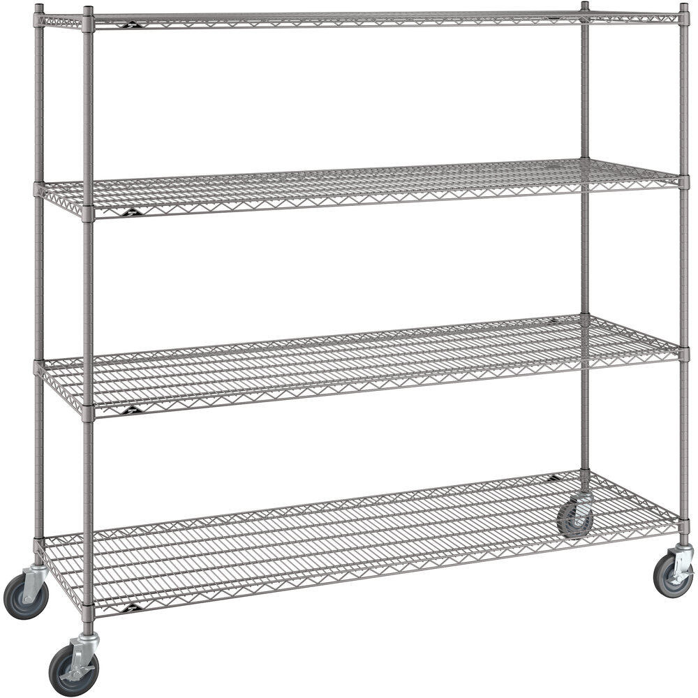 Metro Super Erecta 24" x 72" x 69" Gray Mobile Shelving Unit Kit