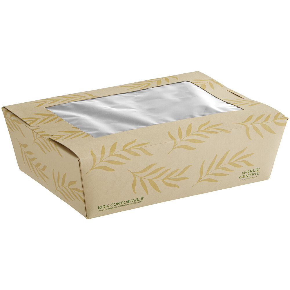 World Centric #3 NoTree 8 11/16" x 6 6/16" Container with PLA Window ...