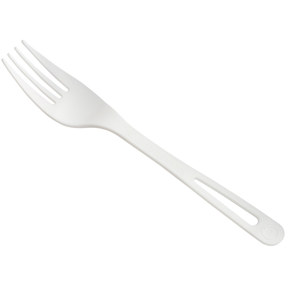 World Centric 6 7/16" Compostable TPLA Fork - 1,000/Case