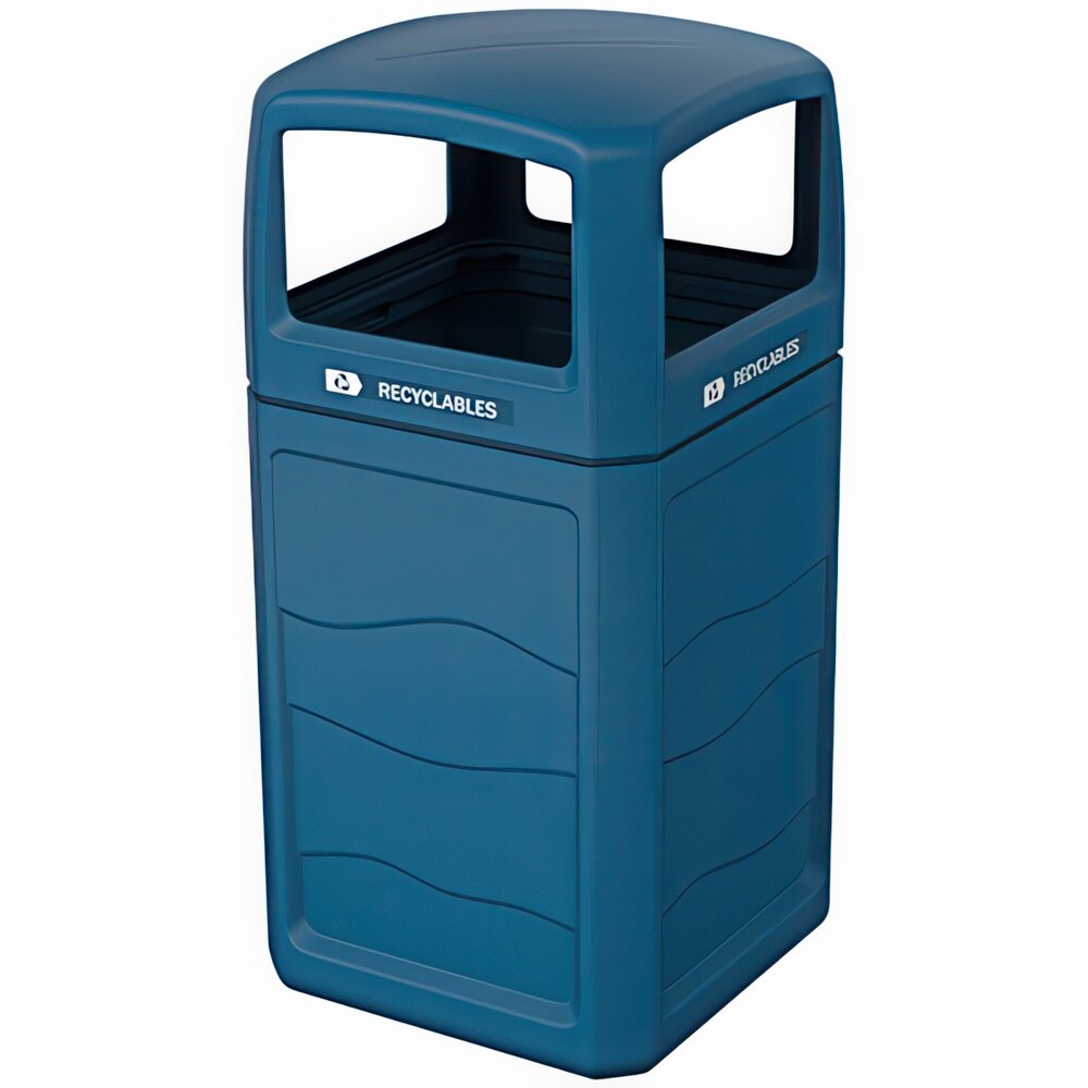Busch Systems Renegade 193418 50 Gallon HDPE Decorative Recycling Bin ...