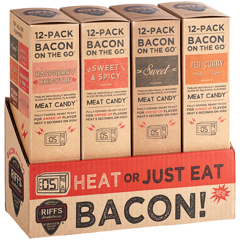 Riff's Smokehouse Bacon On the Go Raspberry Chipotle Variety Pack 0.7 ...