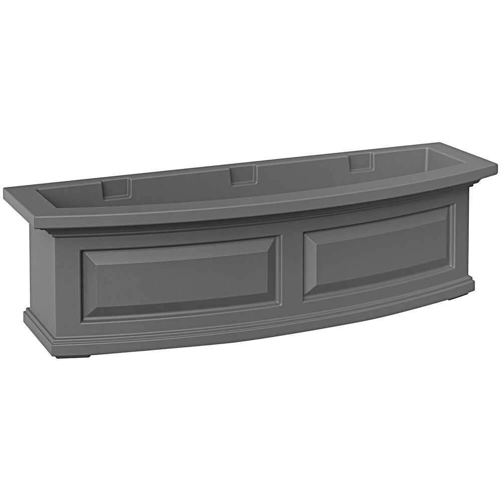 Mayne Nantucket 11 3/4" x 36" x 10 1/4" Graphite Gray Window Box