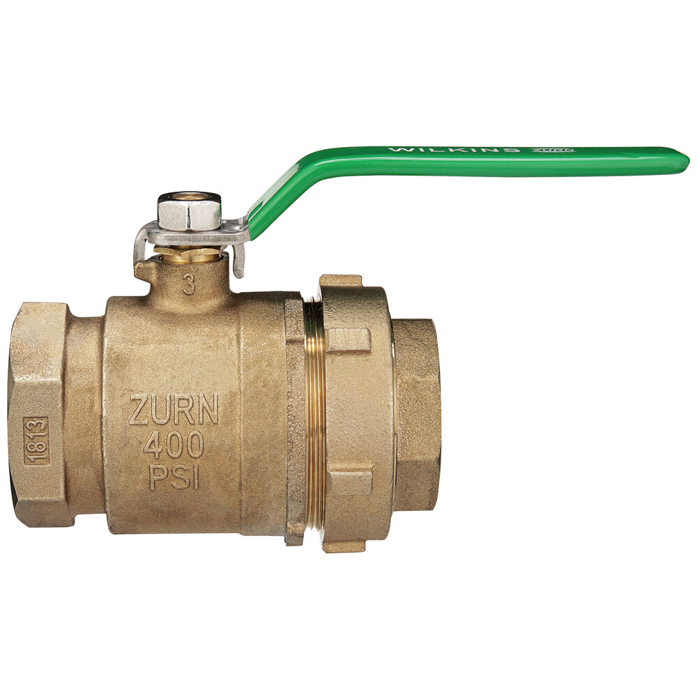 Zurn Elkay 2-850TUXL 2" Quarter Turn Tapped Bronze Ball Valve with ...