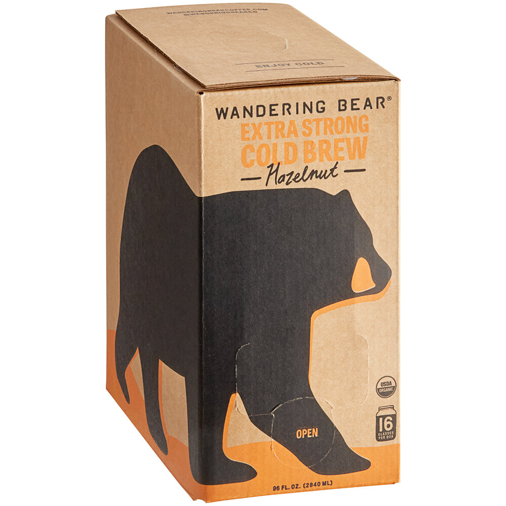 Wandering Bear Bag in Box Organic Hazelnut Cold Brew Coffee 96 fl. oz ...