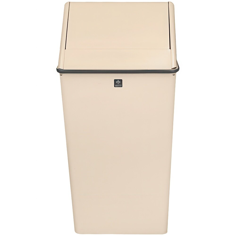 Witt Industries 1311HTAL 13 Gallon Almond Steel Decorative Trash Can ...