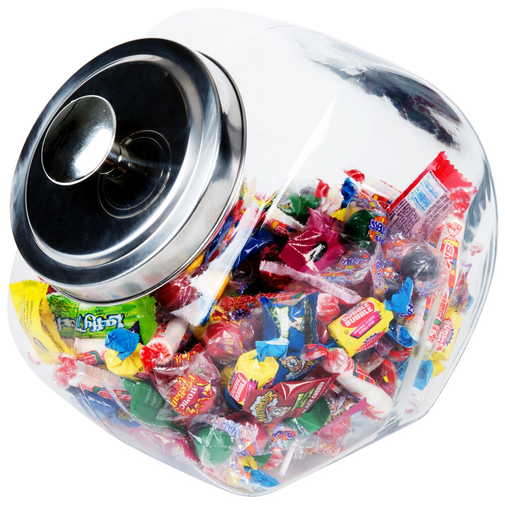Penny Candy Jar w/ Chrome Lid - 1 Gallon