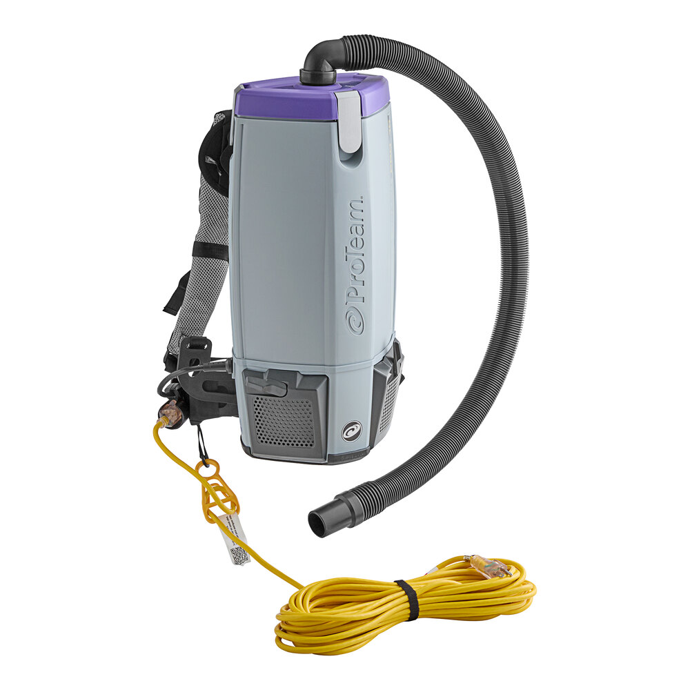 ProTeam 107744 Super Coach Pro 10 Qt. Backpack Vacuum with 101338 Two ...