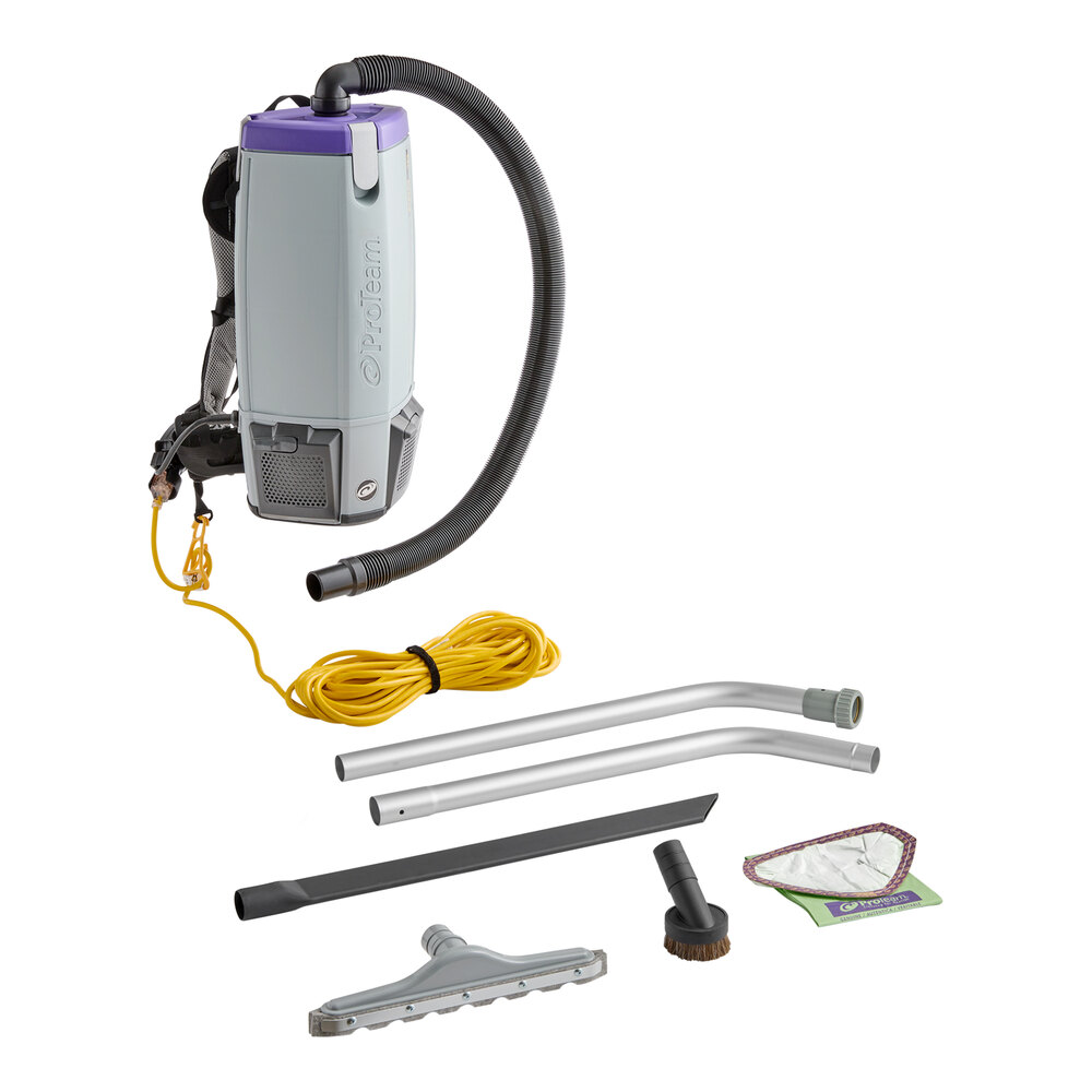 ProTeam 107339 Super Coach Pro 10 Qt. Backpack Vacuum with 105889 Hard ...