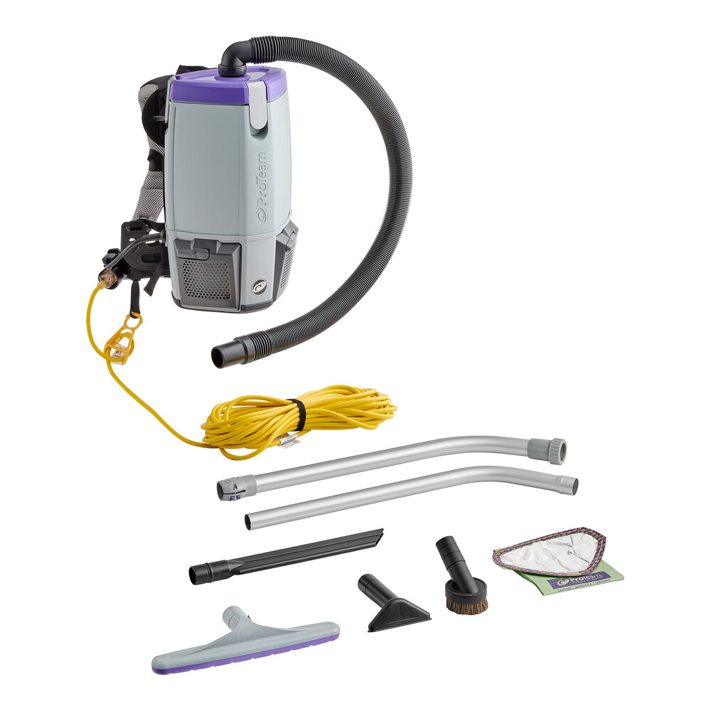 ProTeam 107310 Super Coach Pro 6 Qt. Backpack Vacuum with 107100 Xover ...