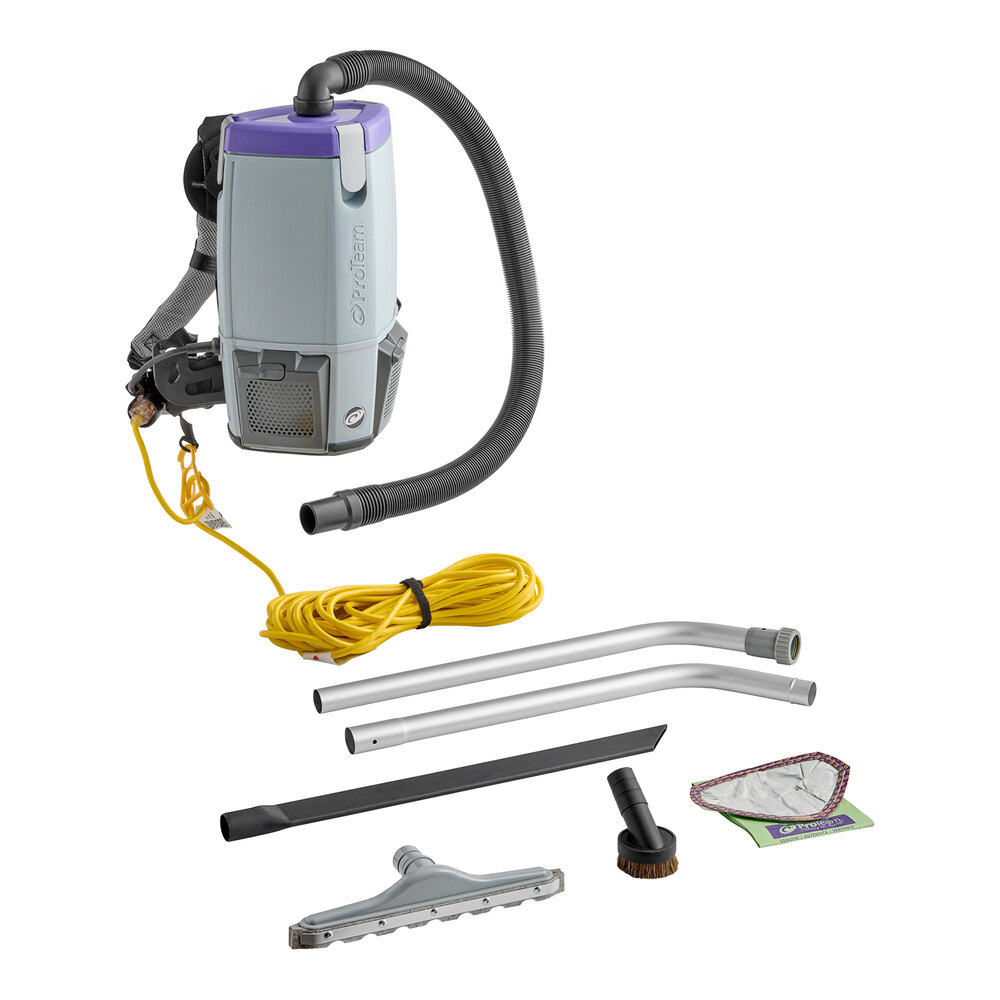 ProTeam 107309 Super Coach Pro 6 Qt. Backpack Vacuum with 101829 Hard ...