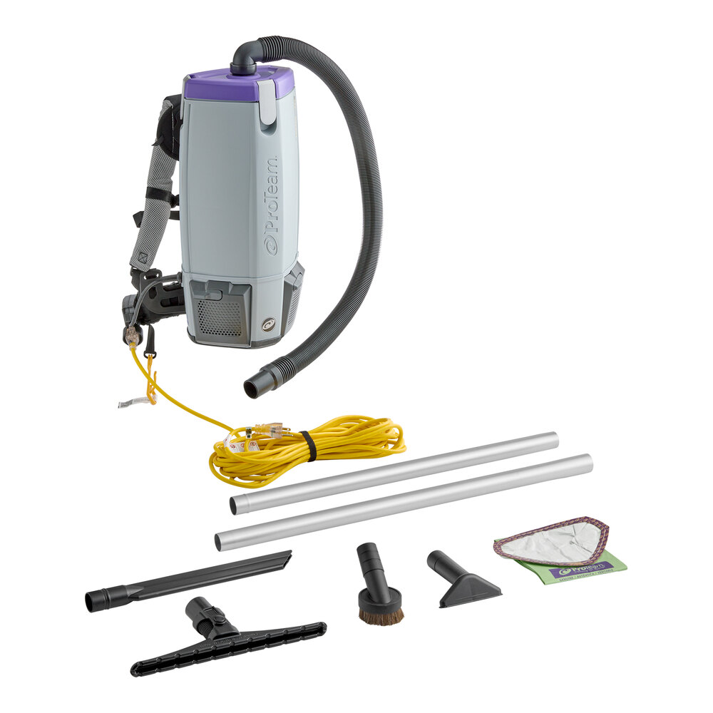 ProTeam 107341 Super Coach Pro 10 Qt. Backpack Vacuum with 106841 18 ...
