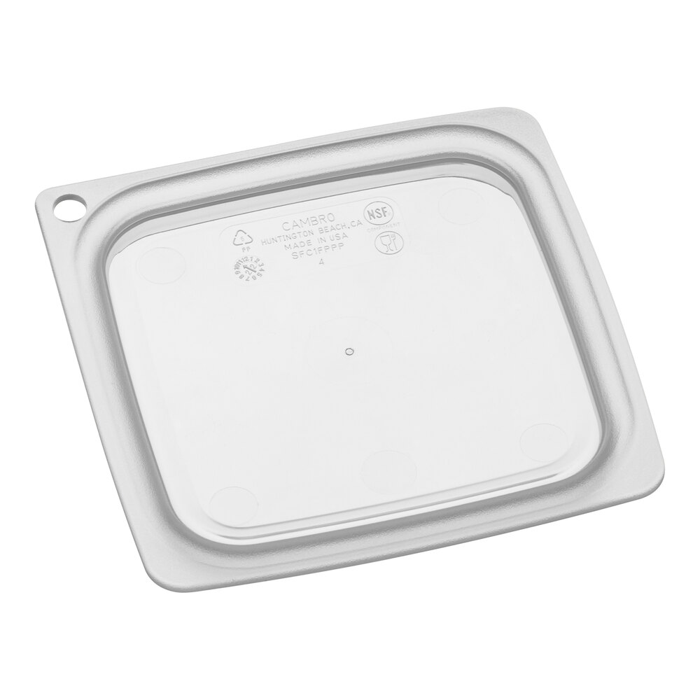 Cambro CamSquares® FreshPro 0.5 and 1 Qt. Translucent Square ...