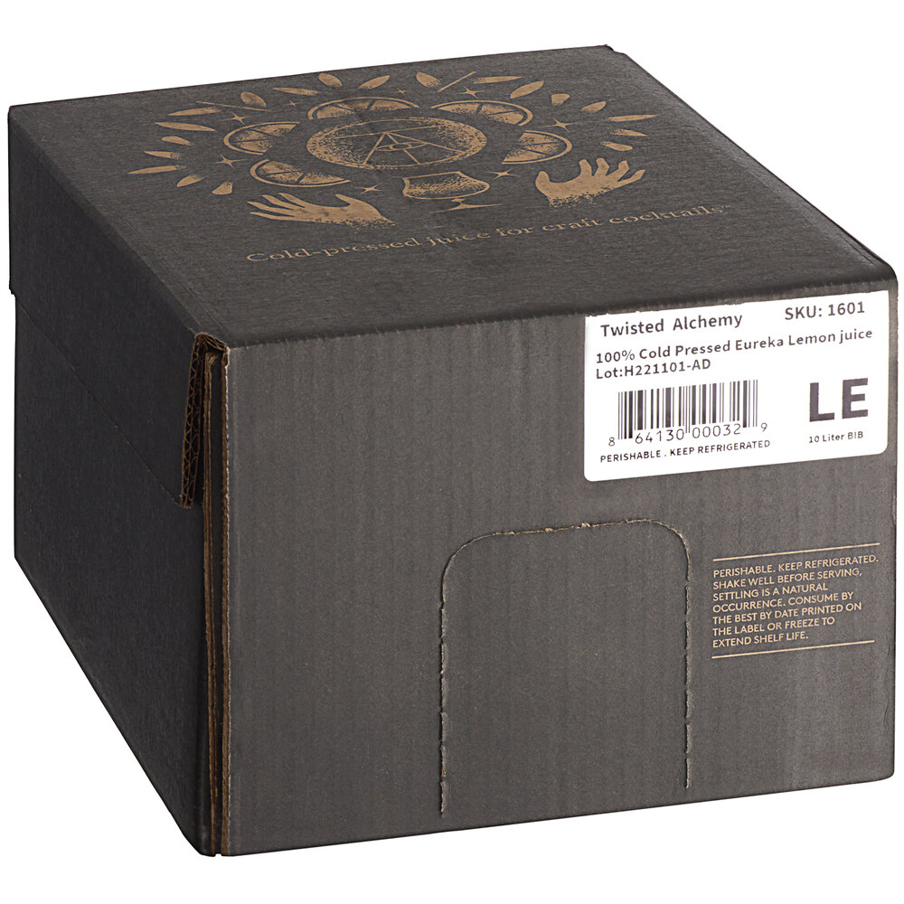 Twisted Alchemy Cold-Pressed Eureka Lemon Juice Bag in Box 338 oz.