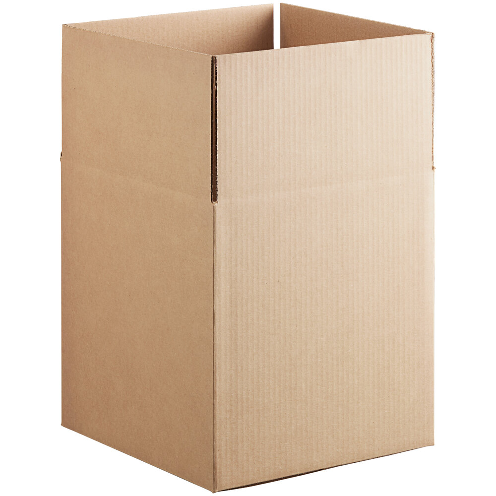 Lavex 16" x 16" x 16" Kraft Heavy-Duty Corrugated RSC Shipping Box - 25 ...