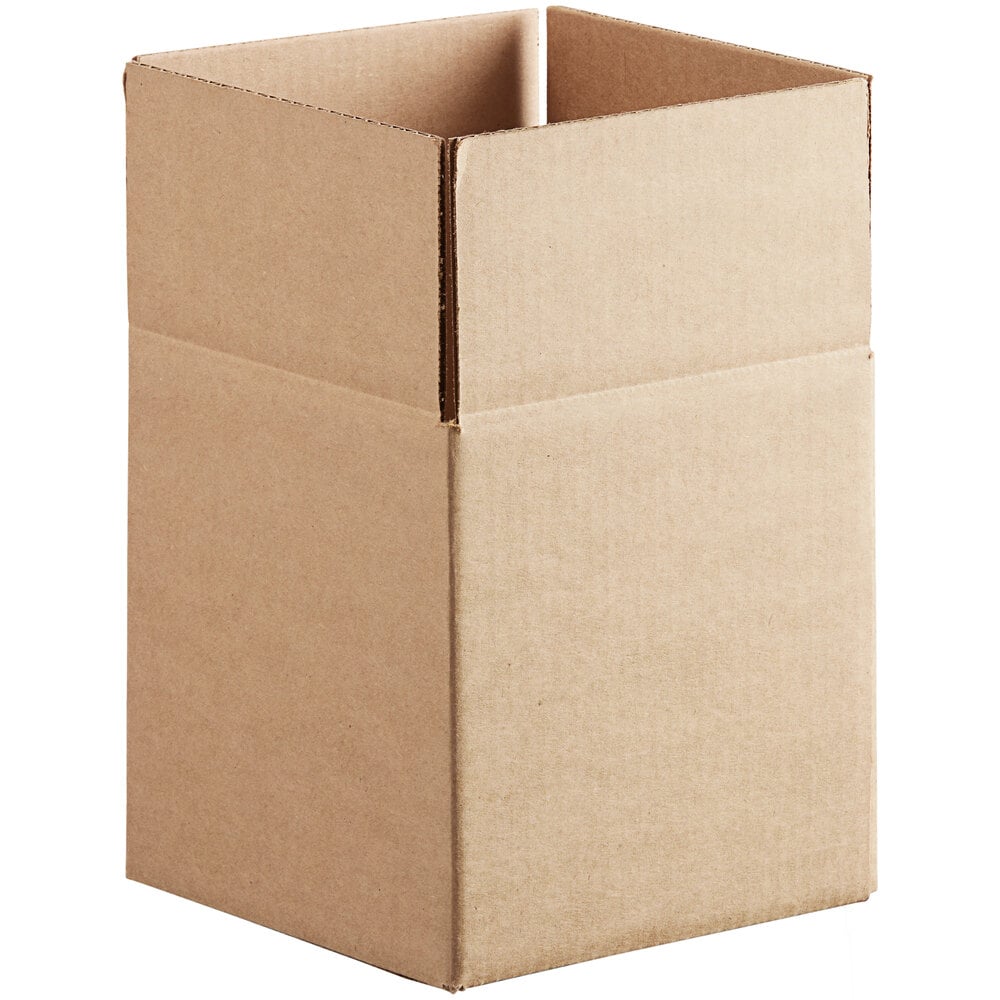 Lavex 9" x 9" x 9" Kraft Heavy-Duty Corrugated RSC Shipping Box - 25/Case