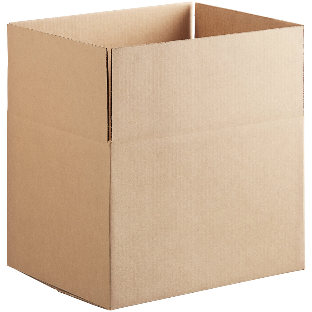 Lavex 16" x 12" x 8" Kraft Heavy-Duty Corrugated RSC Shipping Box - 25/Case