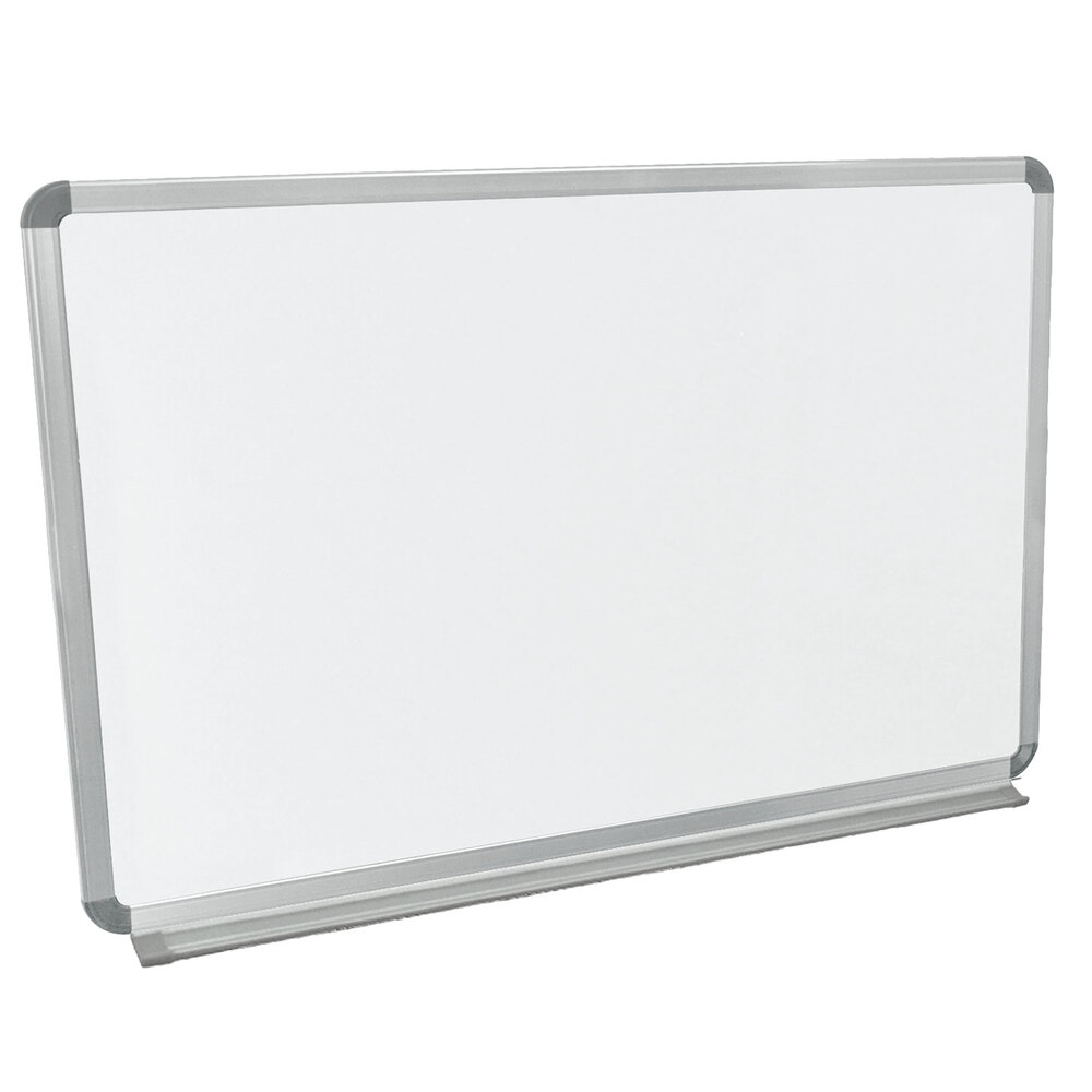 Luxor WB3624W 36" x 24" Wall-Mounted Whiteboard with Aluminum Frame