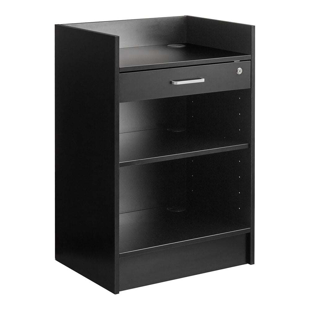 Lancaster Table & Seating 24" x 18" x 38" Black Cash Register Stand ...