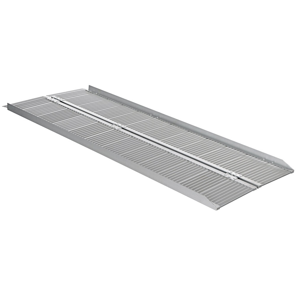 Vestil 72" x 28 5/8" Silver Aluminum Single-Fold Ramp RAMP-SF - 500 lb ...