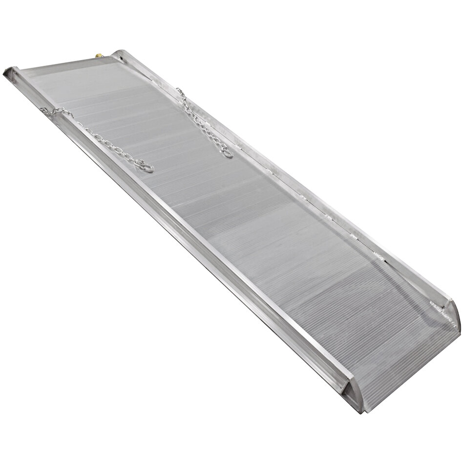 Vestil 99 1/4" x 28" Silver Aluminum Steel Hook Walk Ramp AWR-28-8B ...